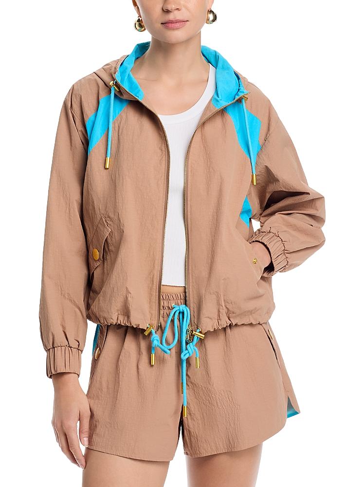 L'AGENCE L'agence Lark Colorblocked Windbreaker Jacket